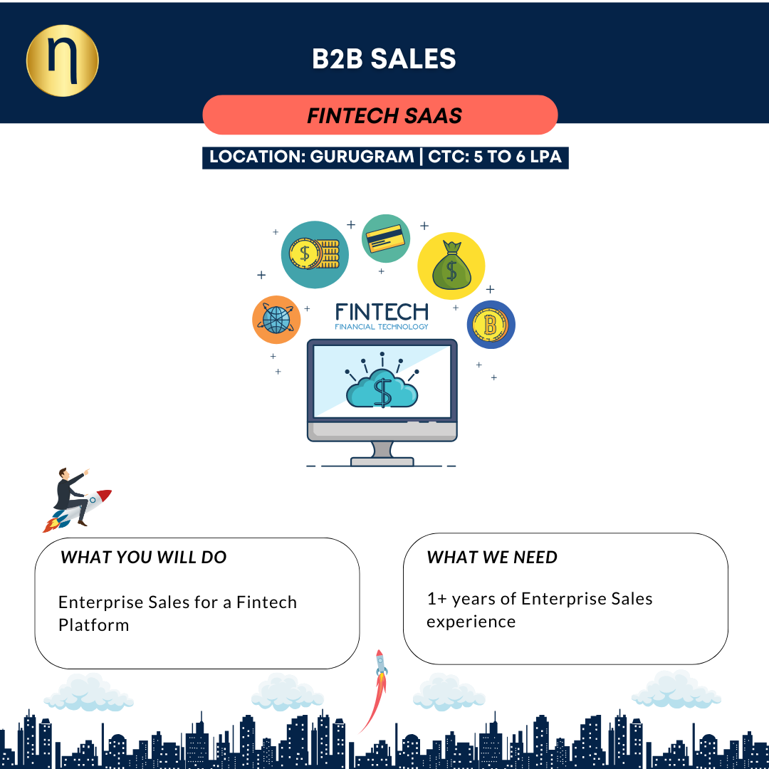 B2B SaaS Sales Executives for a leading Fintech Startup (Job Code: NSC000125) - NetSysCon Consulting